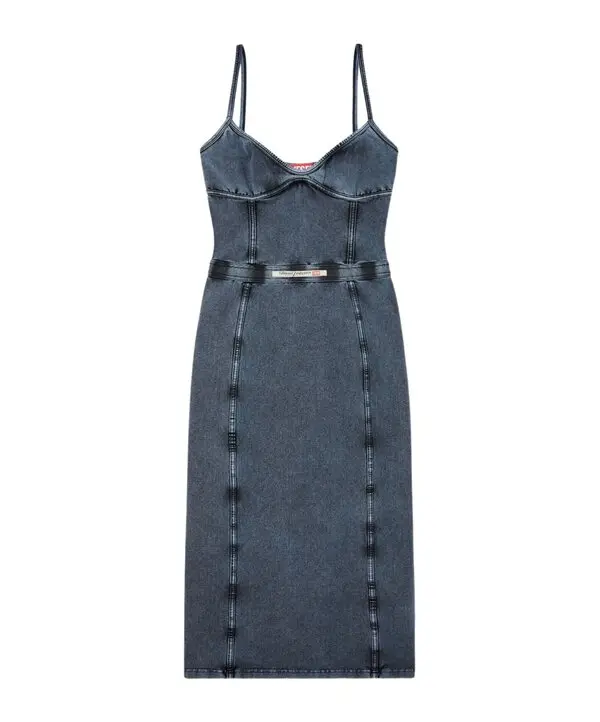 DIESEL® D-ony Denim Midi Dress - Blue