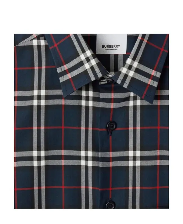 Burberry Simpson Checked Long Sleeved Shirt