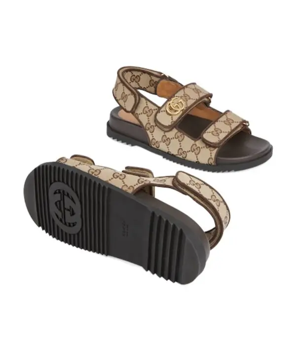 Gucci Gg Monogrammed Sandals - Nude