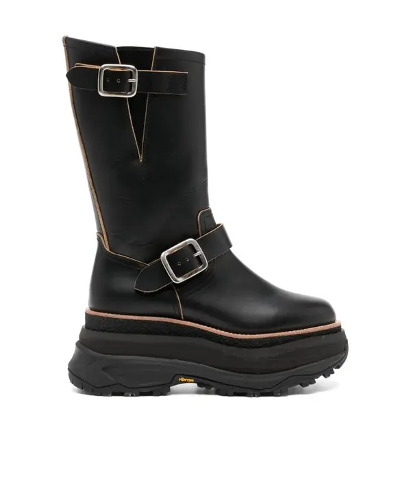 Sacai Buckle Detailed Engineer Boots