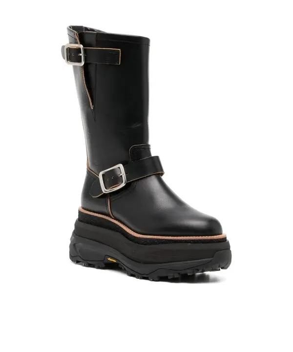 Sacai Buckle Detailed Engineer Boots