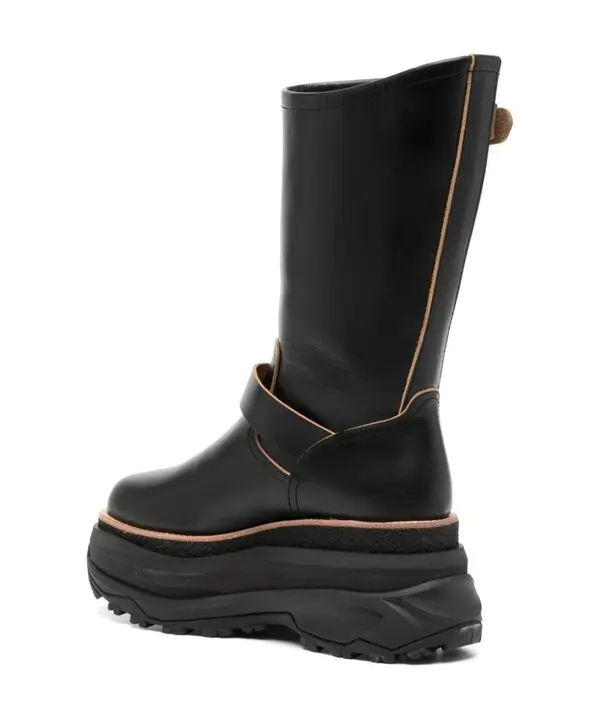 Sacai Buckle Detailed Engineer Boots