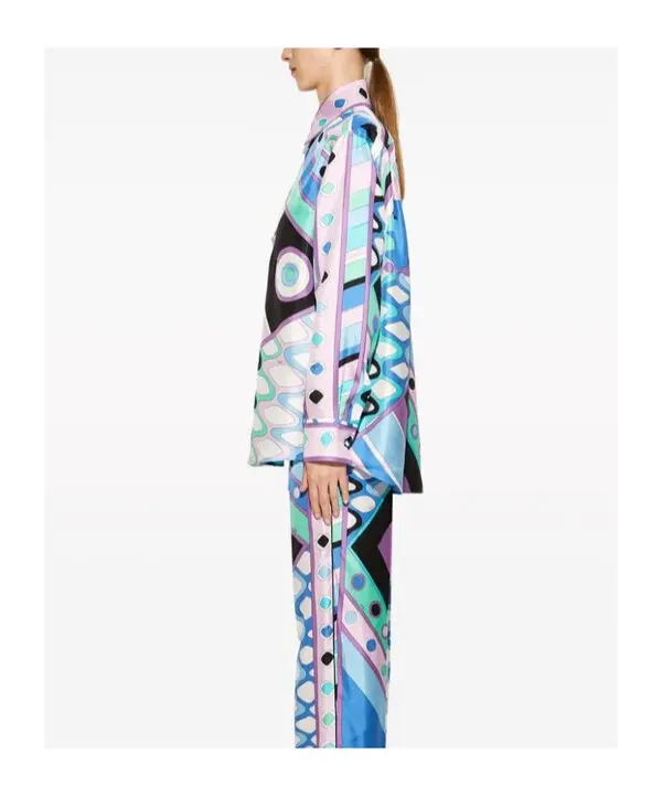 Emilio Pucci Geometric Print Long Sleeve Shirt - Multicolor