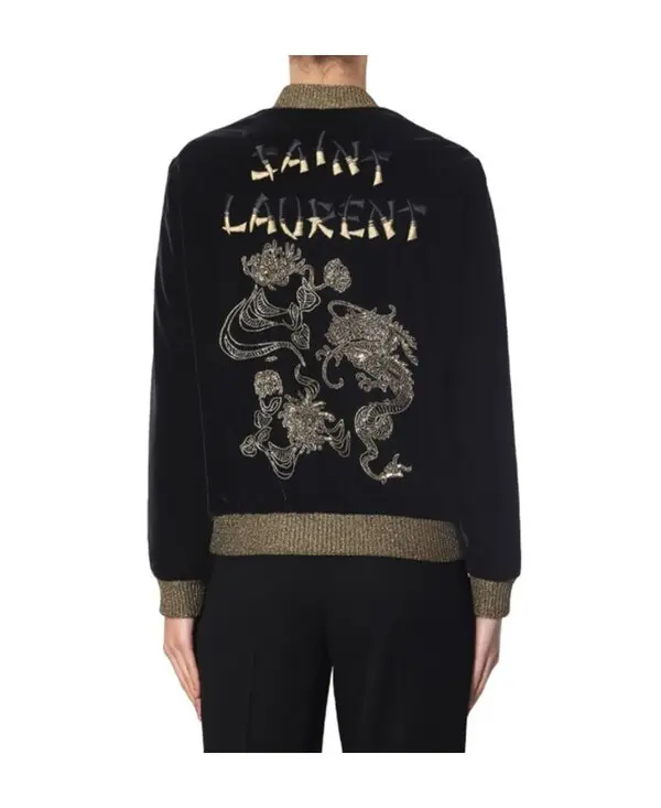 Saint Laurent Embellished Bomber Jacket