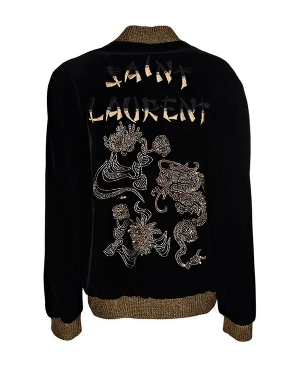 Saint Laurent Embellished Bomber Jacket