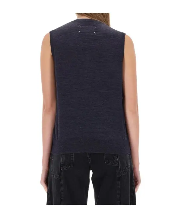 MAISON MARGIELA V-neck Knitted Vest
