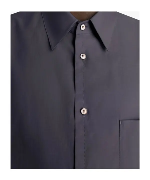 LEMAIRE Long-sleeved Curved Hem Regular Shirt