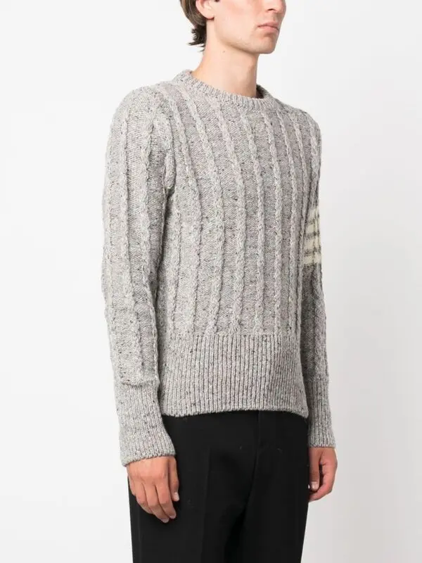 Thom Browne 4-bar Crewneck Knitted Jumper