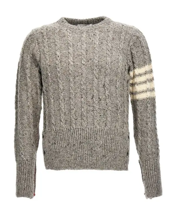 Thom Browne 4-bar Crewneck Knitted Jumper - No
