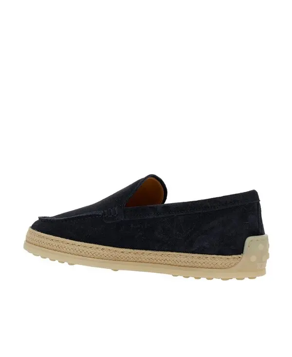TOD'S Logo Debossed Slip-on Espadrille - Blue