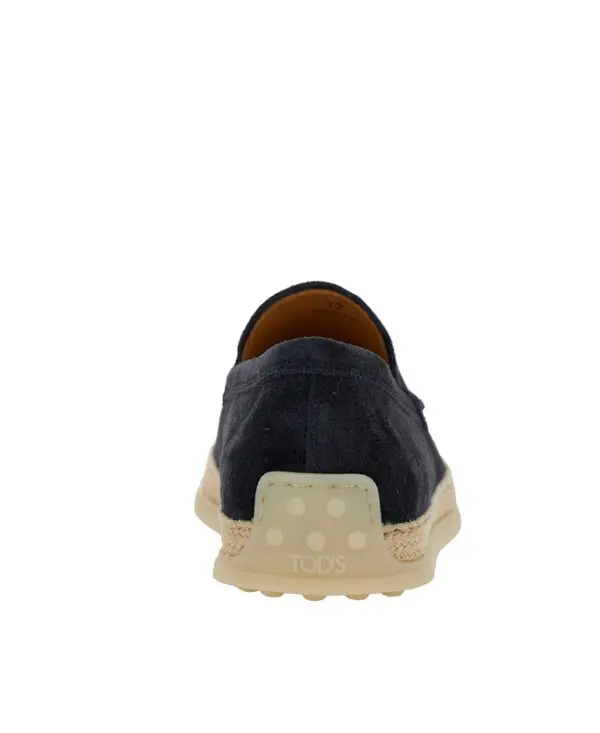 TOD'S Logo Debossed Slip-on Espadrille - Blue
