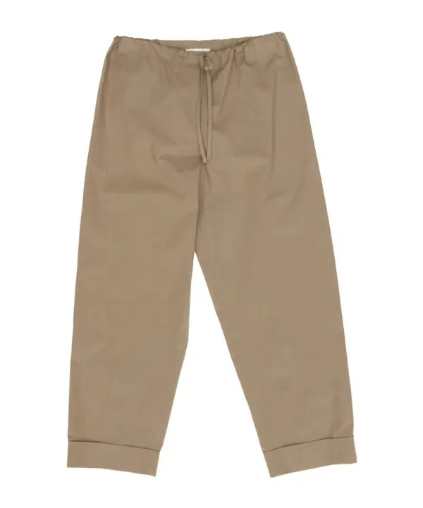 THE ROW Delano Elastic Drawstring Waist Trousers - Beige