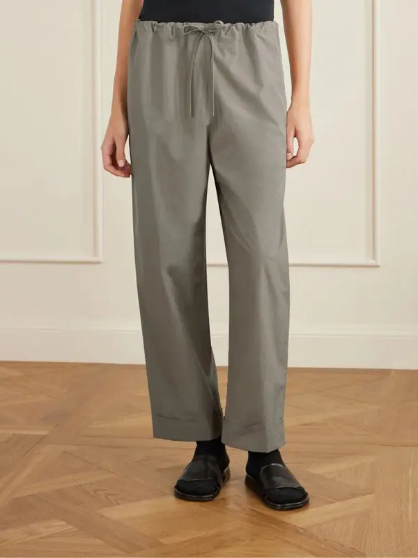 THE ROW Delano Elastic Drawstring Waist Trousers