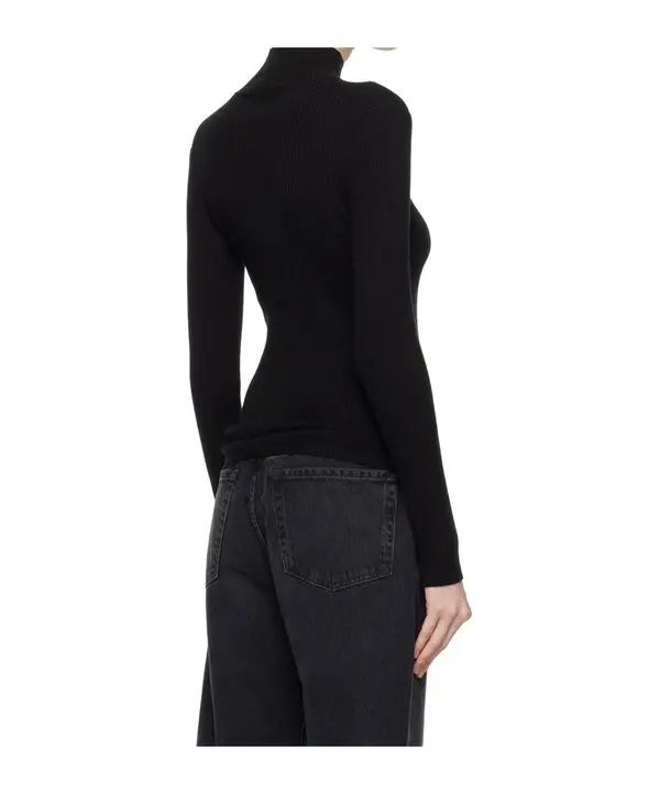 Maison Kitsuné Baby Fox Ribbed Turtleneck Sweater