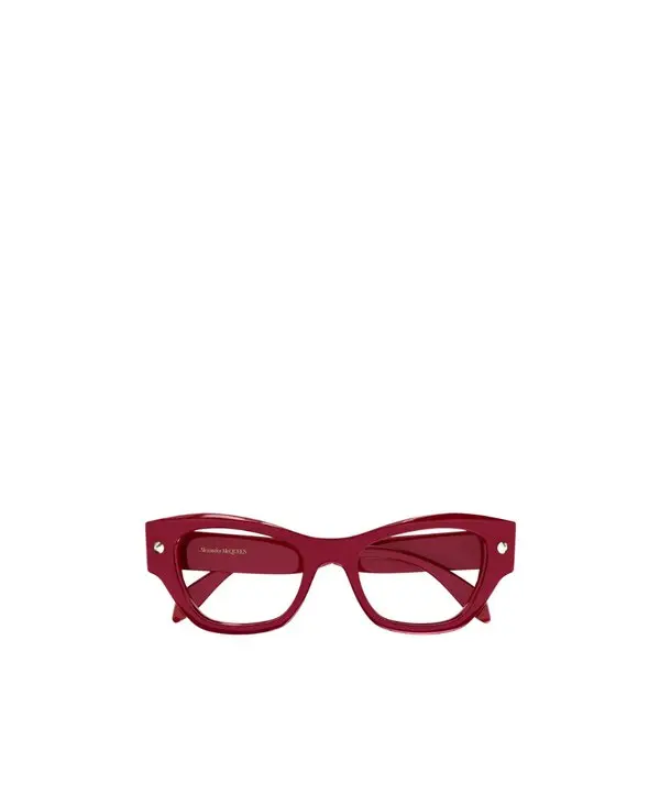 Alexander McQueen Cat Eye Frame Eyeglasses - Red
