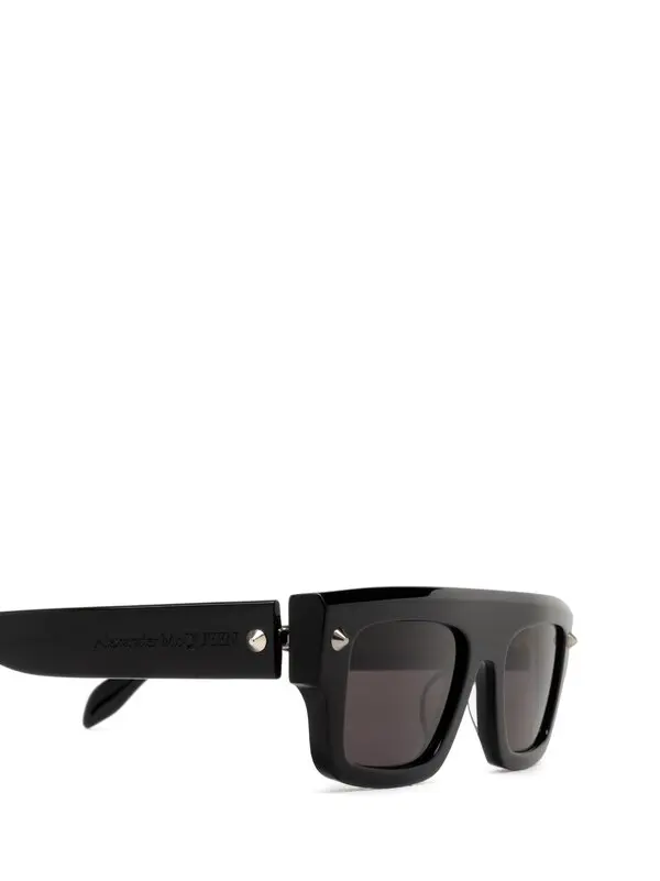 Alexander McQueen Rectangle Frame Sunglasses - Black