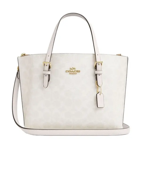 COACH Mollie Tote Bag 25 In Signature Canvas - White/chalk