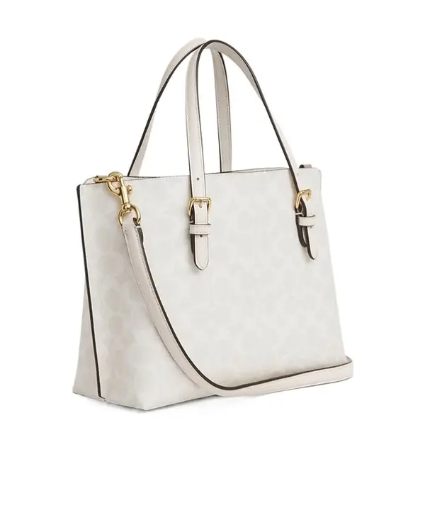 COACH Mollie Tote Bag 25 In Signature Canvas - White/chalk