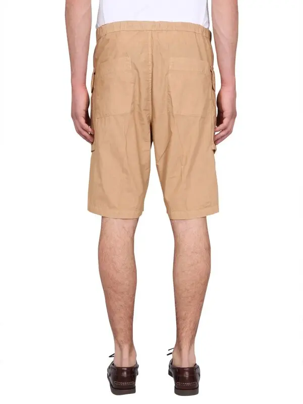 Aspesi Buttoned Straight-leg Cargo Shorts - Nude