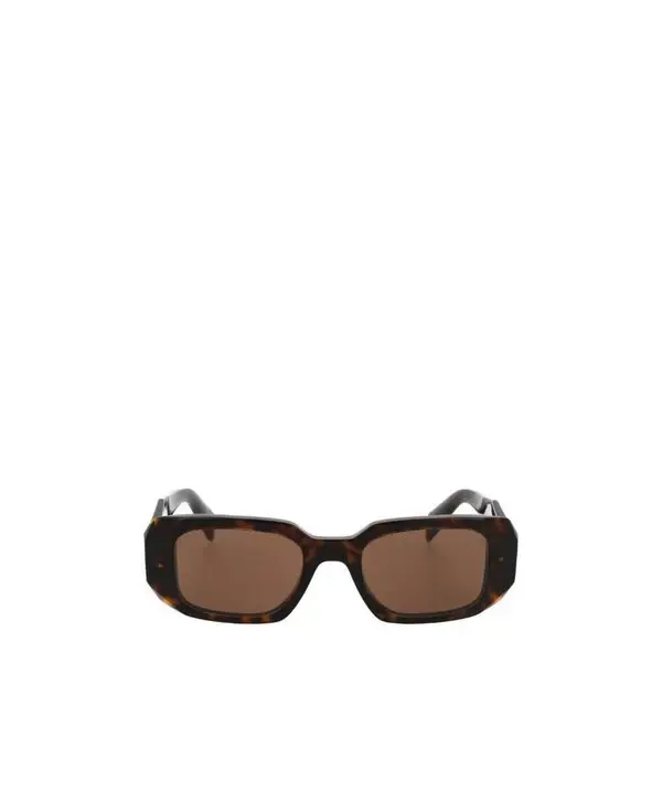 Prada Tortoiseshell Pattern Rectangle Frame Sunglasses - Tortoiseshell/brown