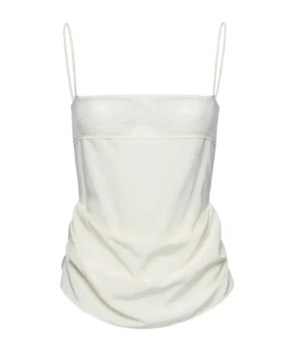 Magda Butrym Lace Trim Draped Top