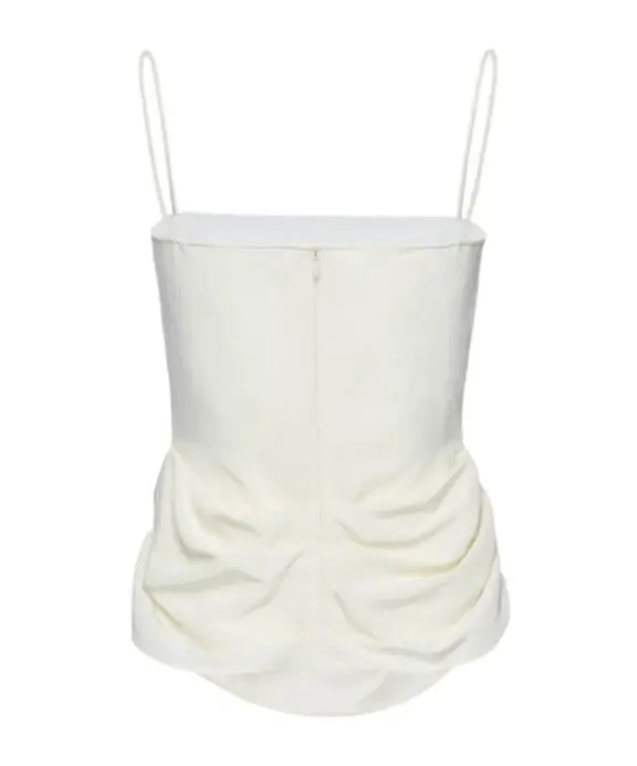 Magda Butrym Lace Trim Draped Top