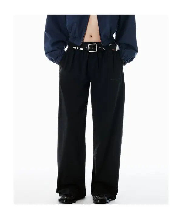 Alexander Wang Logo Embroidered Drawstring Sweatpants - Black