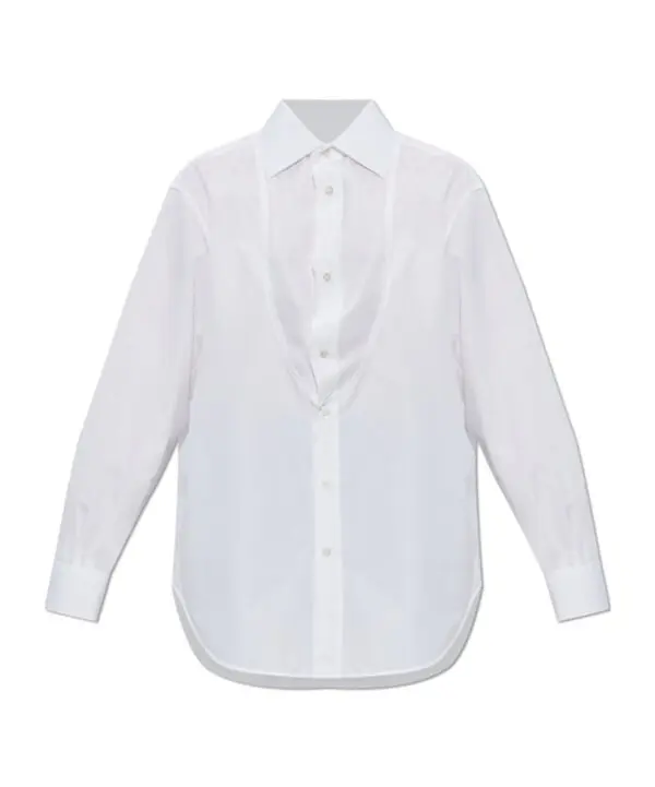 MAISON MARGIELA Buttoned Fringed Shirt - White
