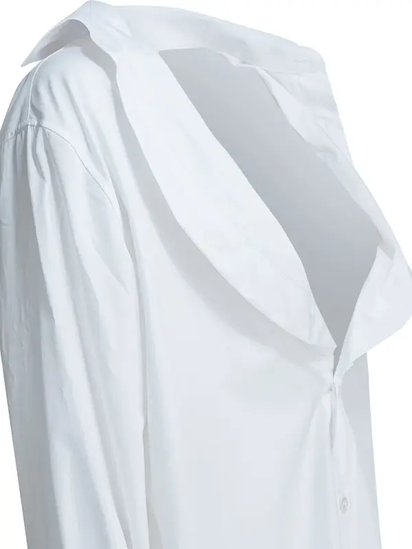 MAISON MARGIELA Buttoned Fringed Shirt - White