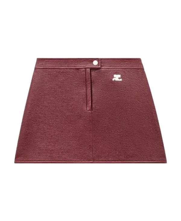 COURREGES Reedition Logo Patch Mini Skirt - Red