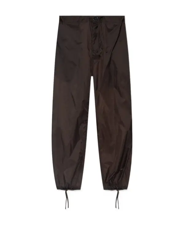 MAISON MARGIELA Wide Leg Drawstring Cuff Trousers - Brown