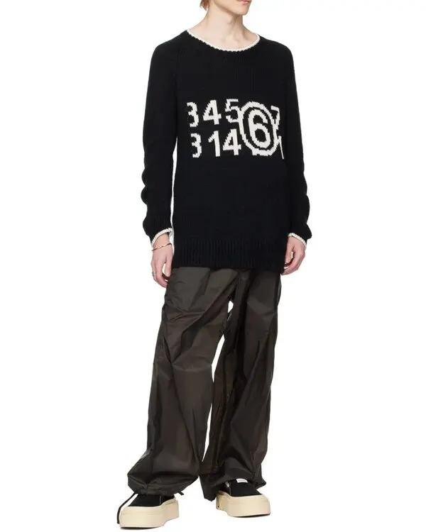 MAISON MARGIELA Wide Leg Drawstring Cuff Trousers