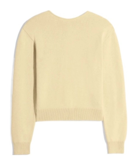 LEMAIRE Reversible Buttoned Jumper In Cashmere And Wool - Butter
