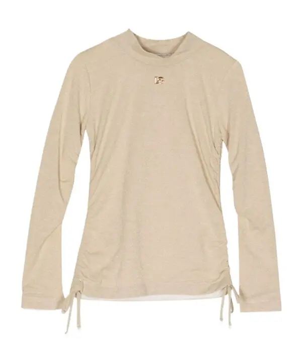 Dolce & Gabbana Logo-plaque Drawstring T-shirt - Nude