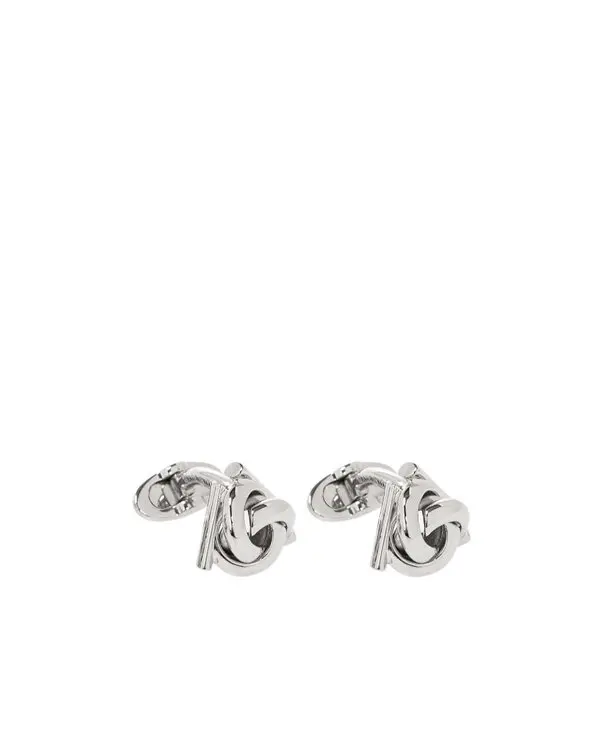 FERRAGAMO Logo Cufflink - White