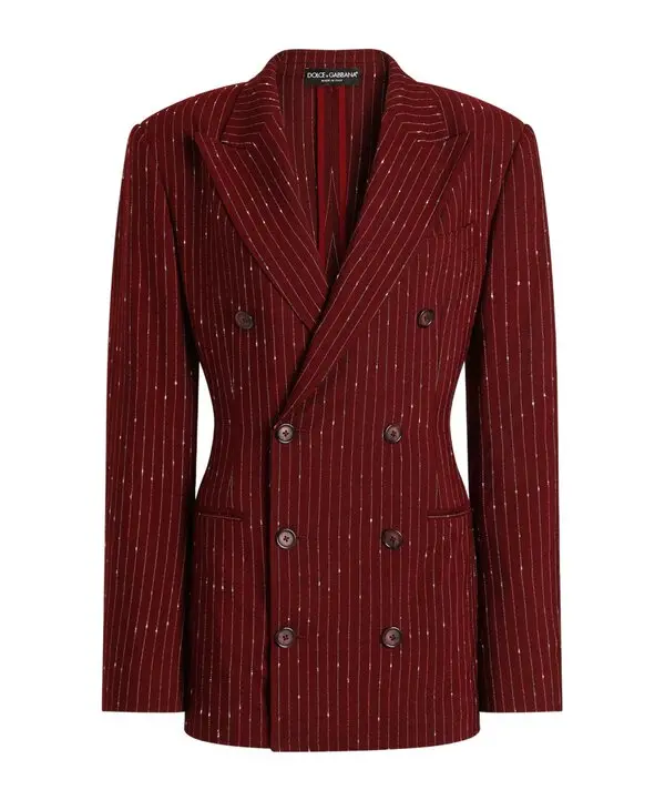 Dolce & Gabbana Double-breasted Pinstriped Taormina Jacket
