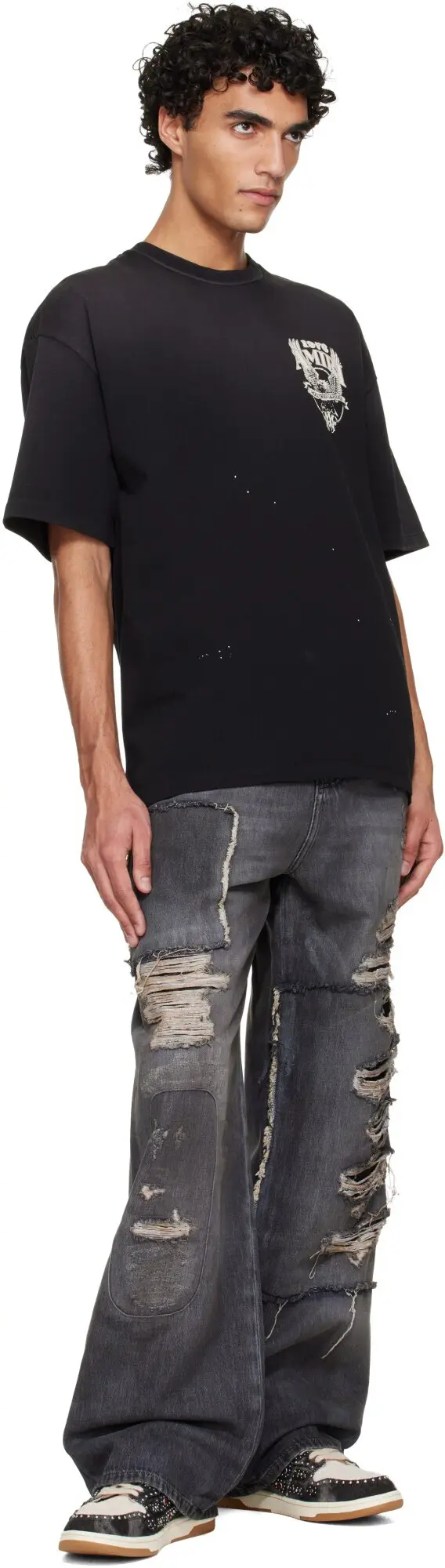 Amiri Embellished Low Top Sneakers - Black