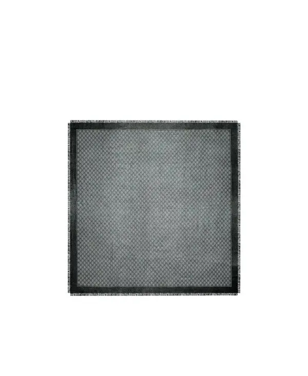 Gucci Gg Jacquard Frayed Edge Scarf - Gray