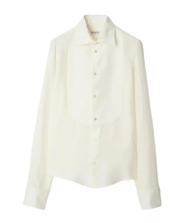 Burberry Long Sleeved Shirt - Chalk