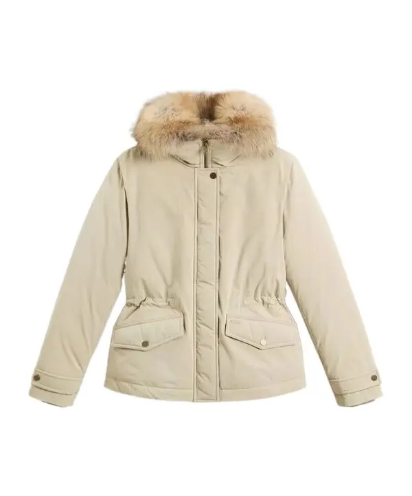Woolrich Grace Fur-neck Padded Jacket - Nude