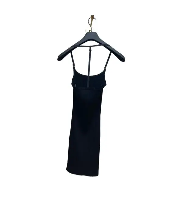 COURREGES Ribbed Spaghetti Strap Dress