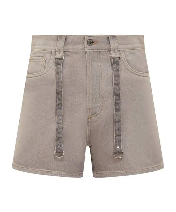 Off-White Logo Patch Denim Shorts