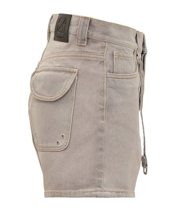 Off-White Logo Patch Denim Shorts