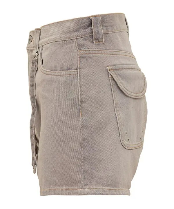 Off-White Logo Patch Denim Shorts