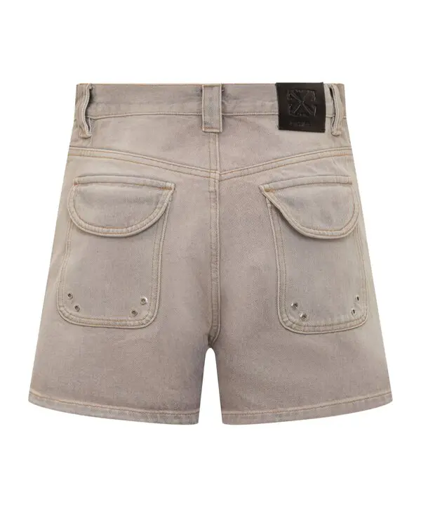 Off-White Logo Patch Denim Shorts