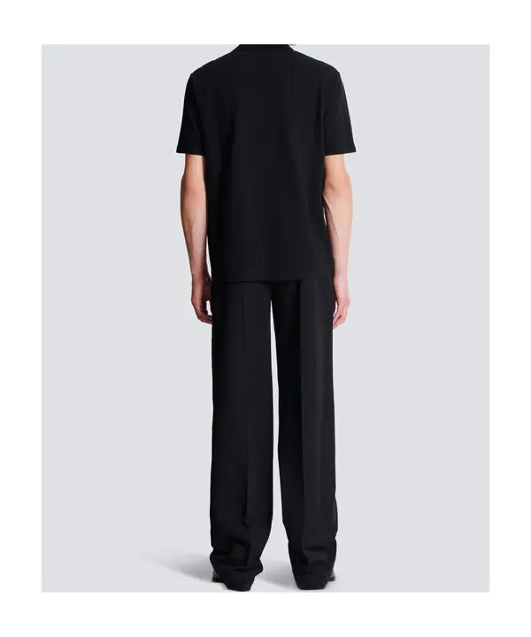 Balmain Coin-printed Polo Shirt - Black
