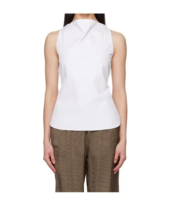 RÓHE Open-back Crushed Top - Bright White