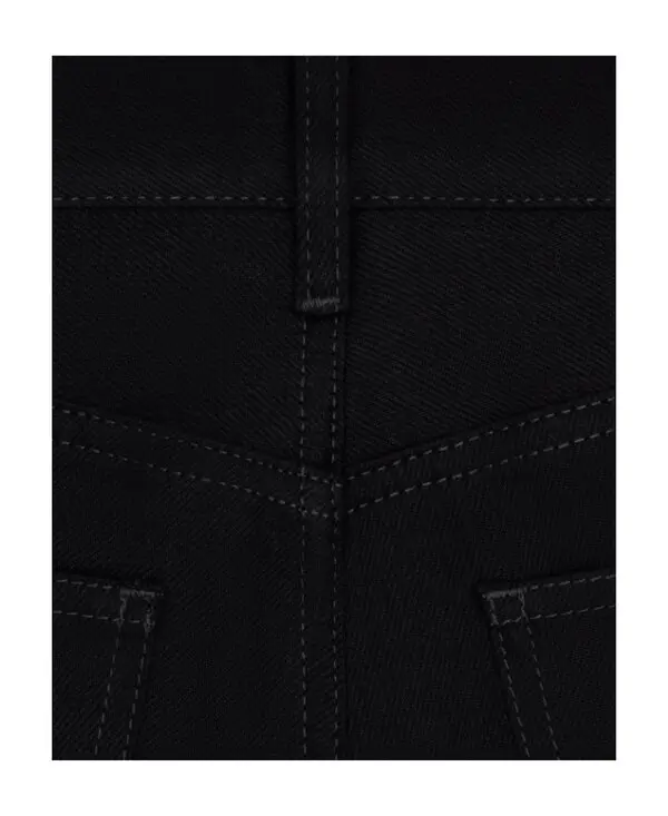 Celine Lou Jeans In Pure Wash Denim - Black