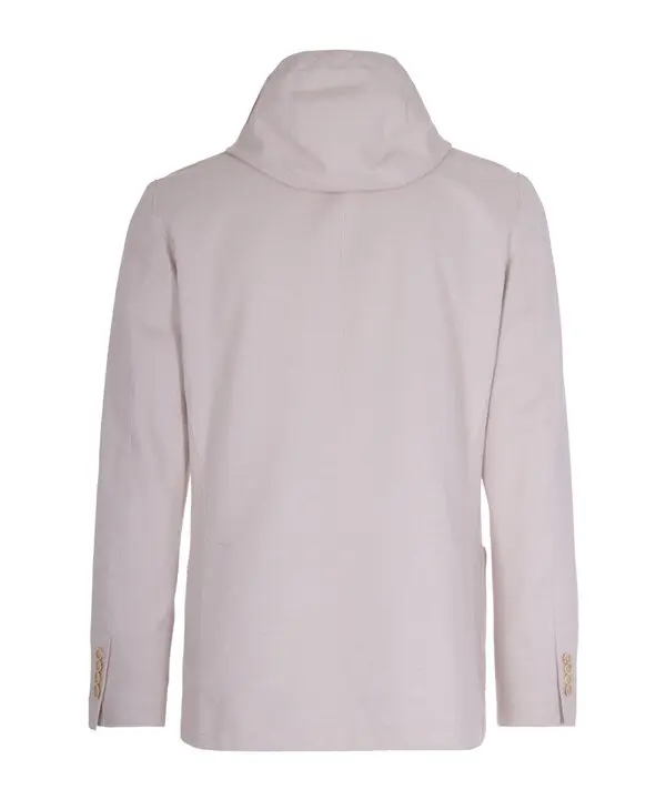Eleventy Drawstring Hooded Jacket - White