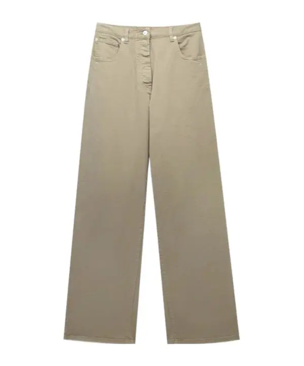 N.21 Multi-pocket Wide-leg Denim Trousers - Beige